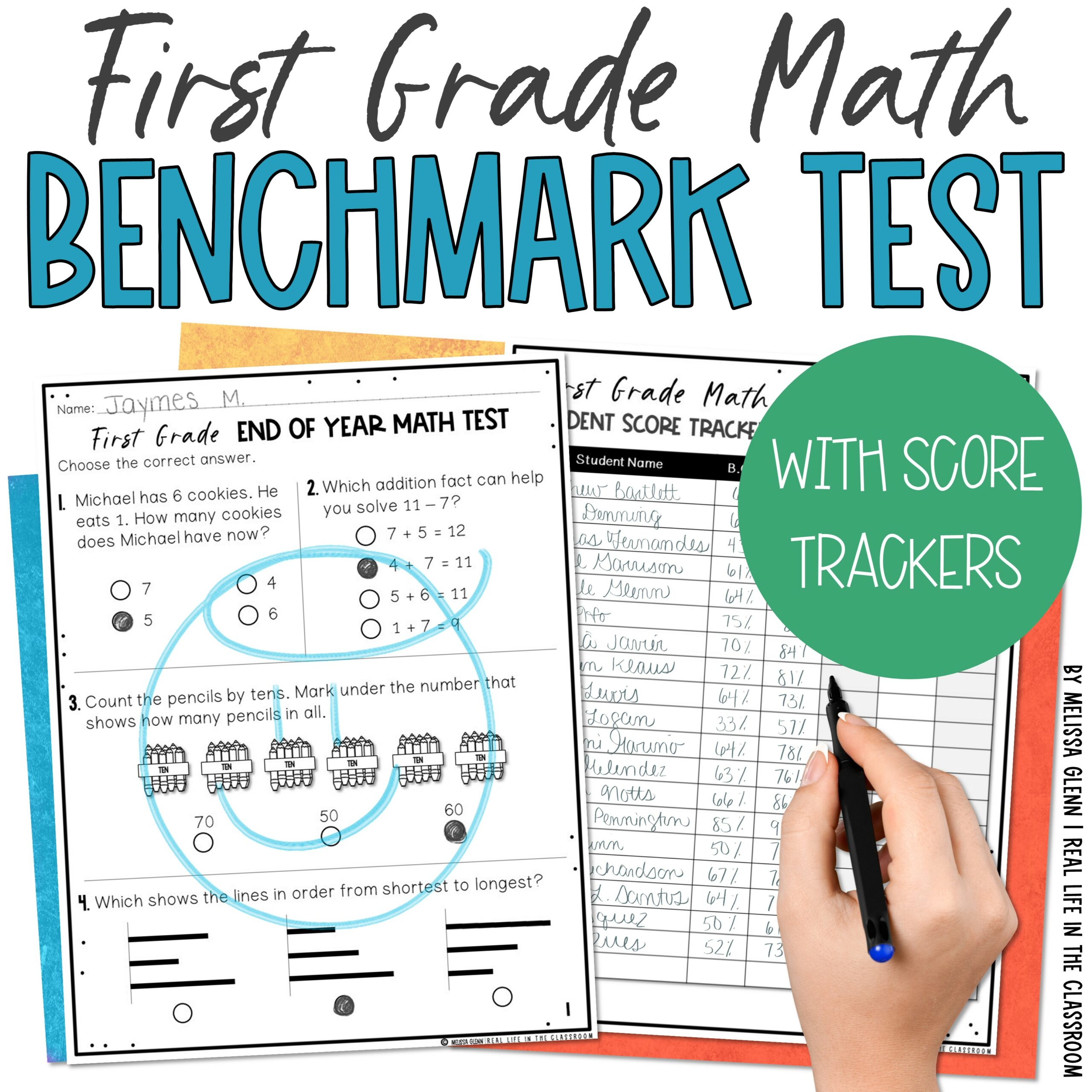 Math Benchmark Test For Student Growth SGO Made By Teachers