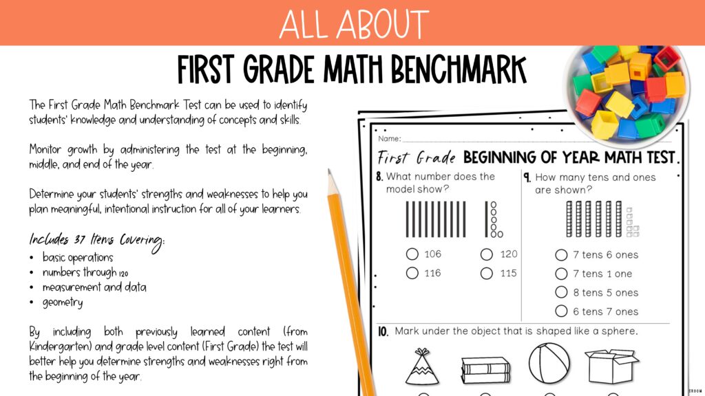 Math Benchmark Test for Student Growth SGO | Made By Teachers