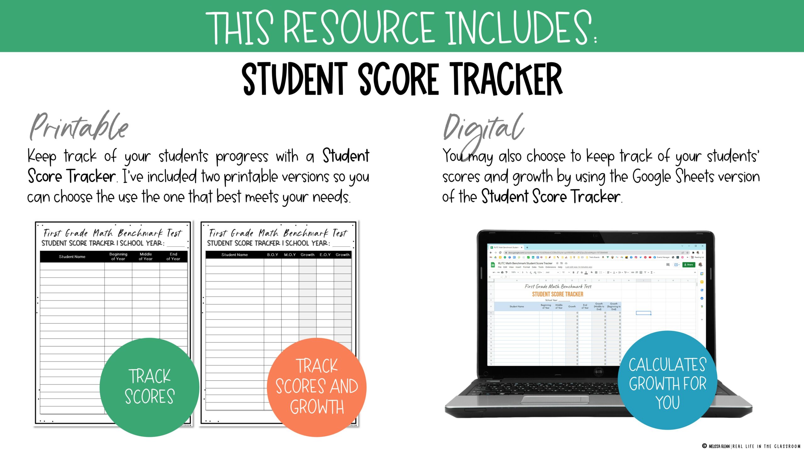 Math Benchmark Test for Student Growth SGO | Made By Teachers