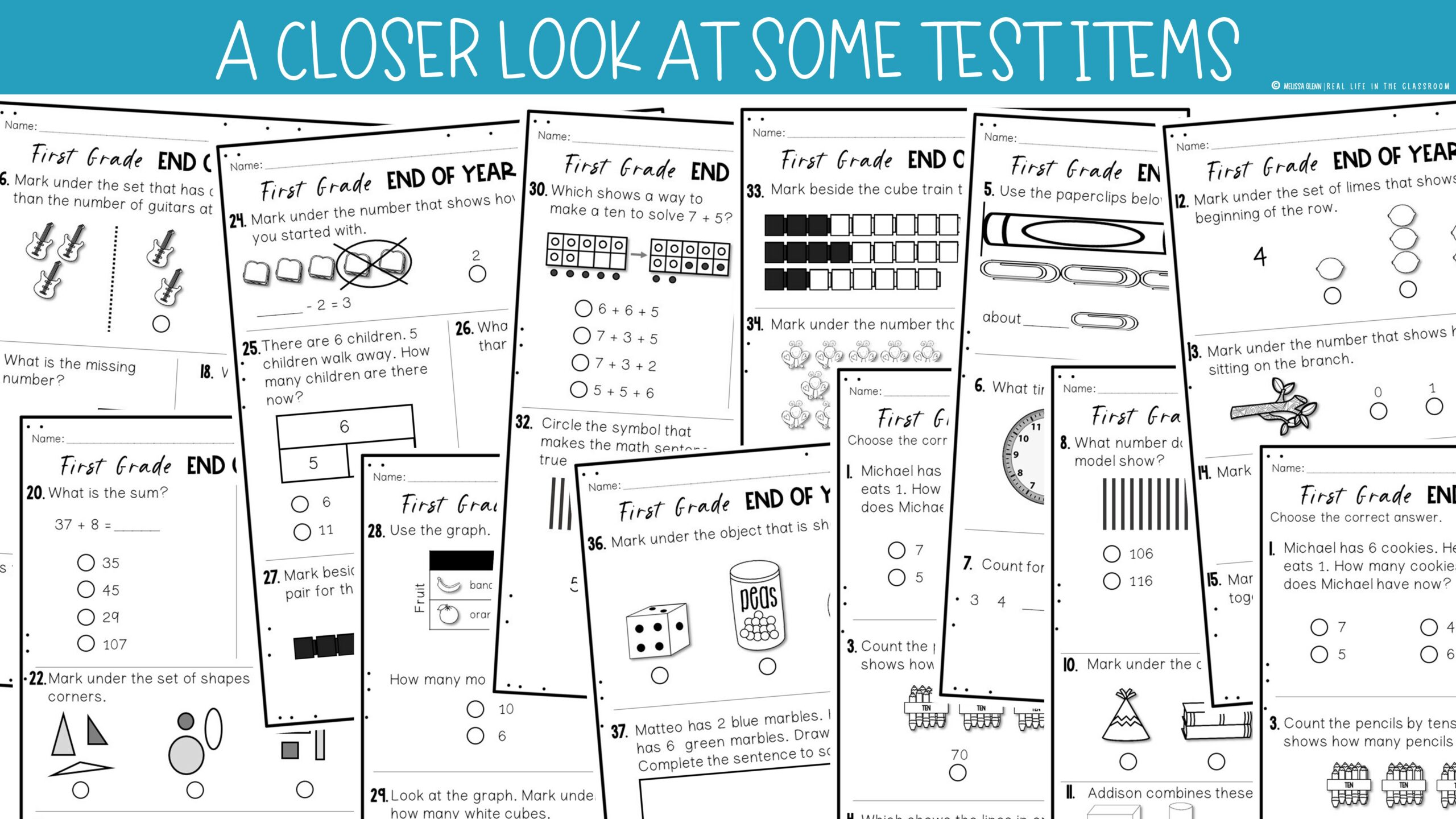 Math Benchmark Test for Student Growth SGO | Made By Teachers