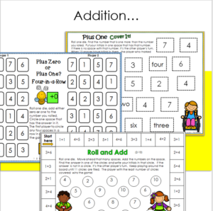 Kindergarten Math Games - Addition, Subtraction, Teen Numbers, Sums of ...