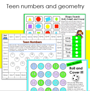 Kindergarten Math Games - Addition, Subtraction, Teen Numbers, Sums of ...