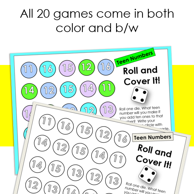 Kindergarten Math Games - Addition, Subtraction, Teen Numbers, Sums of ...