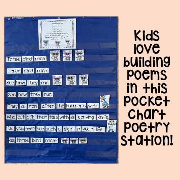 Pocket Chart Poem Three Blind Mice Nursery Rhyme | Made By Teachers