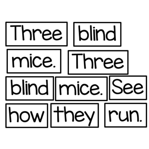 Pocket Chart Poem Three Blind Mice Nursery Rhyme | Made By Teachers