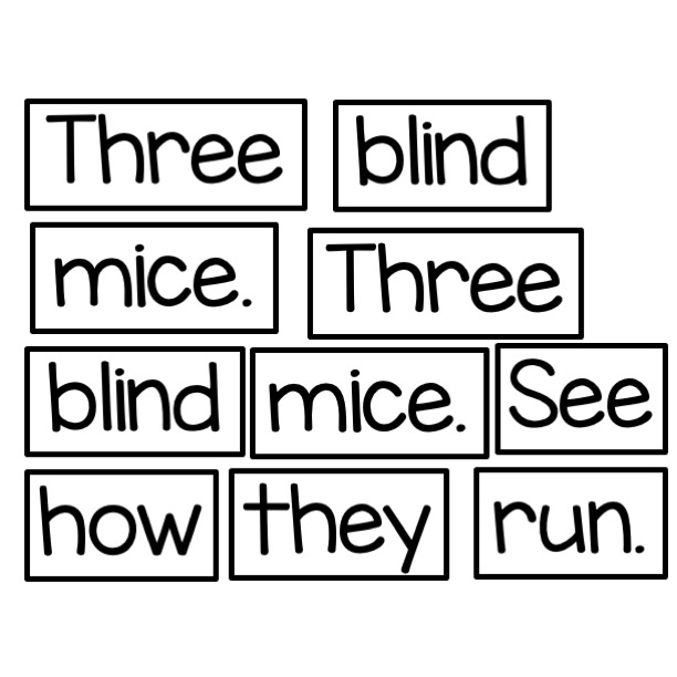 Pocket Chart Poem Three Blind Mice Nursery Rhyme | Made By Teachers