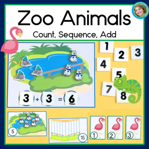 Zoo Animals Math | Counting, Sequencing, Adding and Games | Made By ...