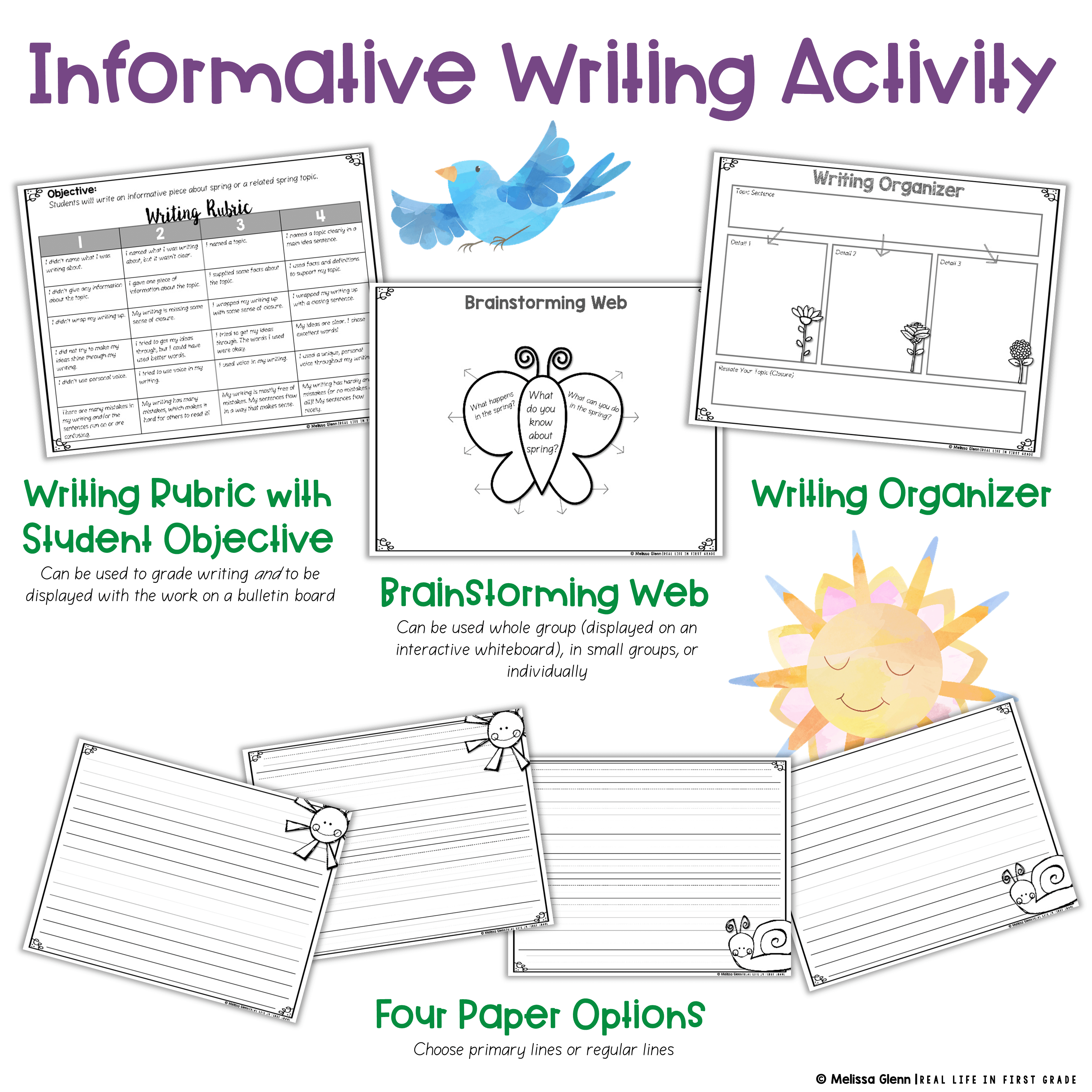 Spring Writing Prompts - Informative Narrative and Opinion | Made By ...