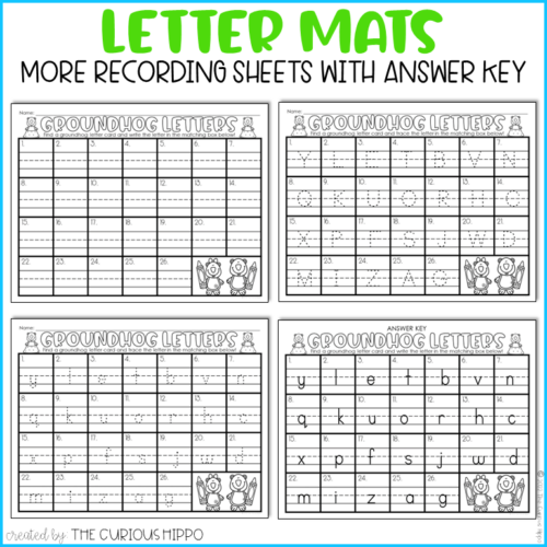 Groundhog Letter Identification & Matching | Made By Teachers