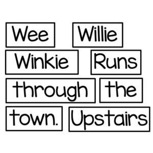 Pocket Chart Poem Wee Willie Winkie Nursery Rhyme | Made By Teachers