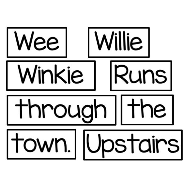 Pocket Chart Poem Wee Willie Winkie Nursery Rhyme | Made By Teachers