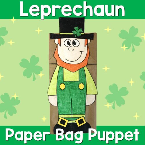 Leprechaun Paper Bag Puppet Craft Activity for St. Patrick's Day | Made ...