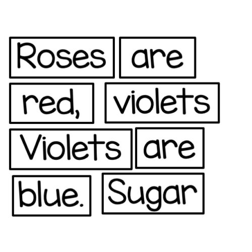 Pocket Chart Poem Roses Are Red Nursery Rhyme | Made By Teachers