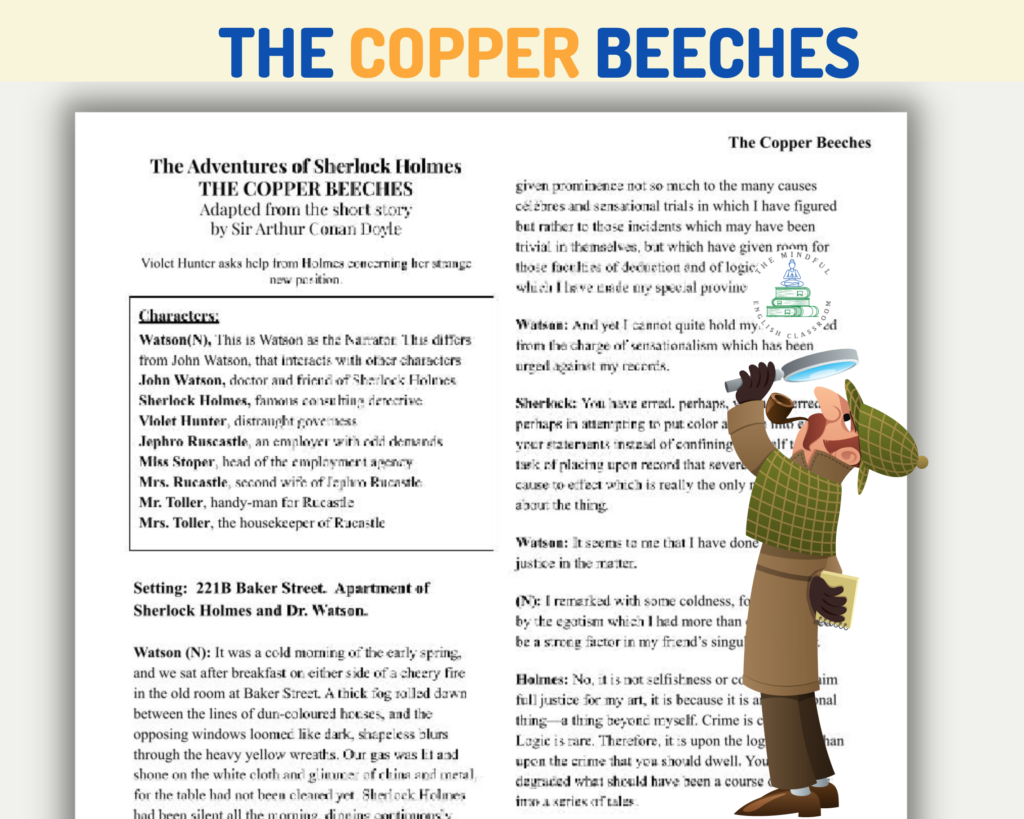 Sherlock Holmes, The Copper Beeches Reader's Theater Script, Questions ...