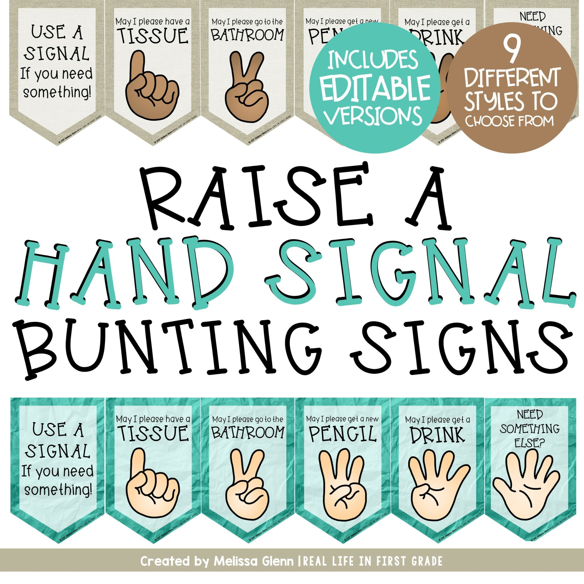 Editable Hand Signal Signs | Made By Teachers