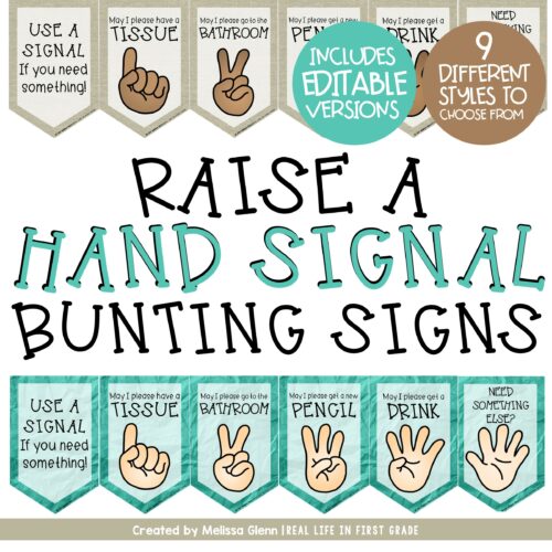 Editable Hand Signal Signs | Made By Teachers