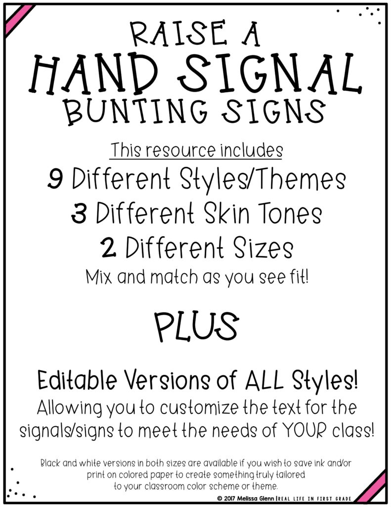Editable Hand Signal Signs | Made By Teachers