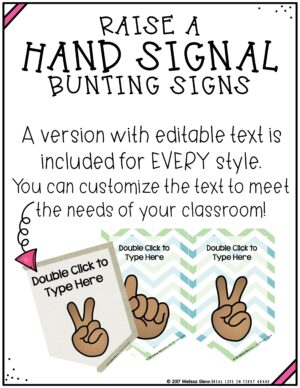 Editable Hand Signal Signs | Made By Teachers