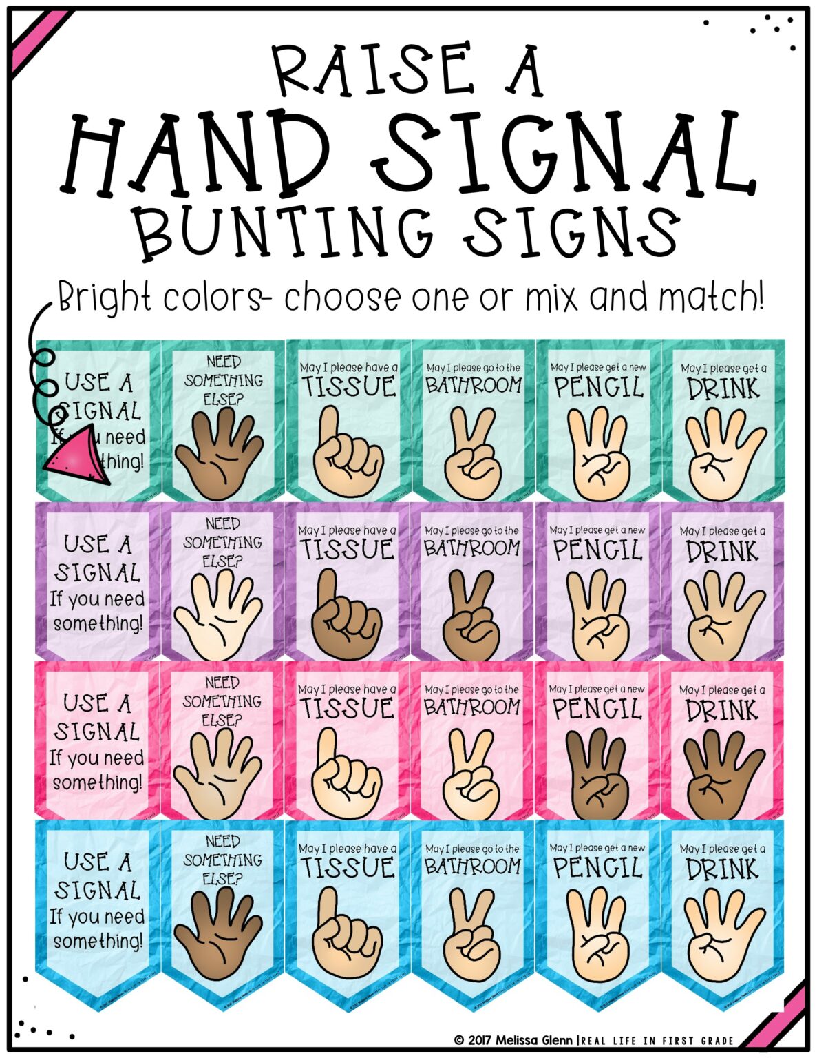 Editable Hand Signal Signs | Made By Teachers