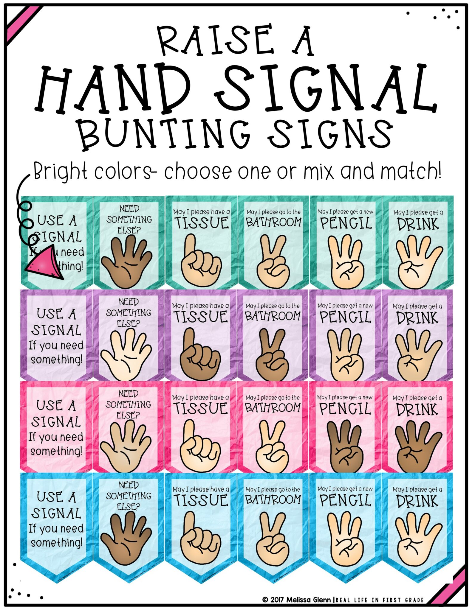Editable Hand Signal Signs | Made By Teachers