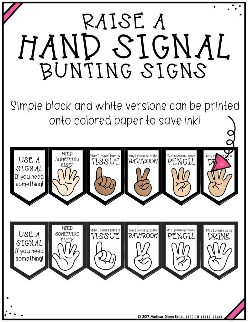 Editable Hand Signal Signs | Made By Teachers