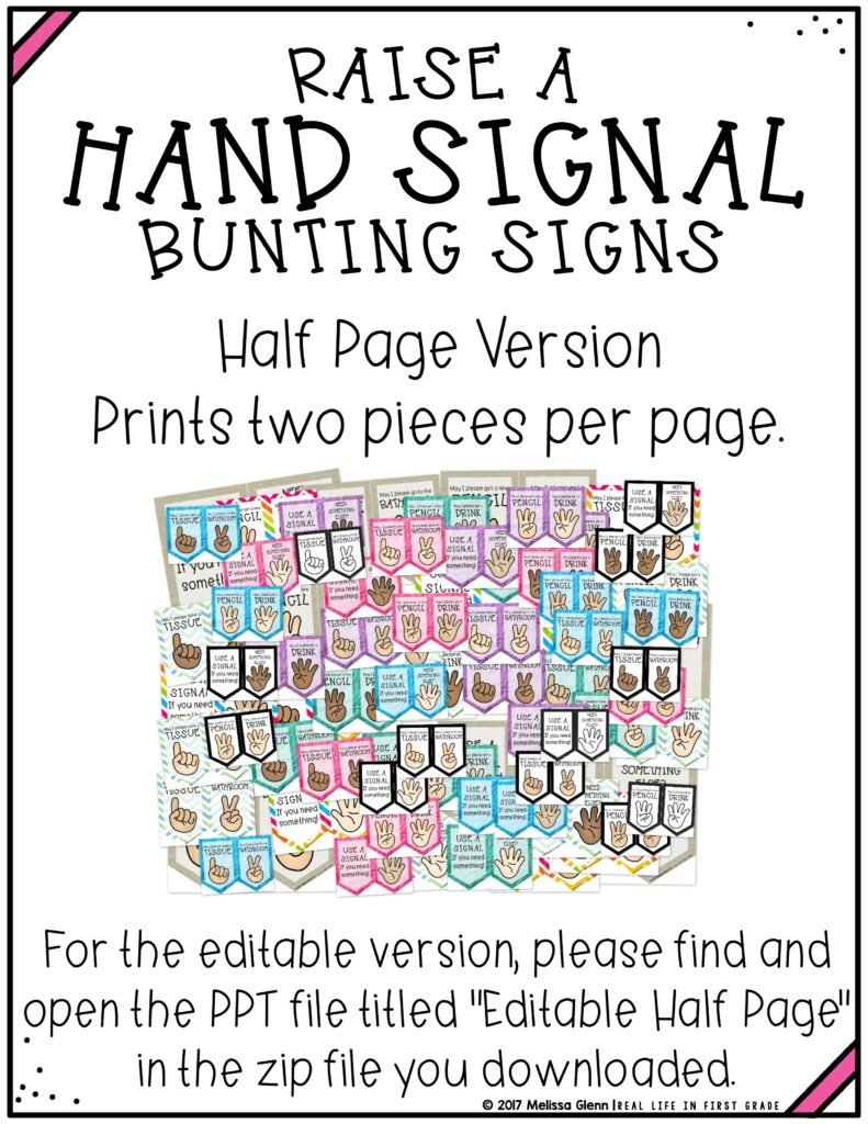 Editable Hand Signal Signs | Made By Teachers