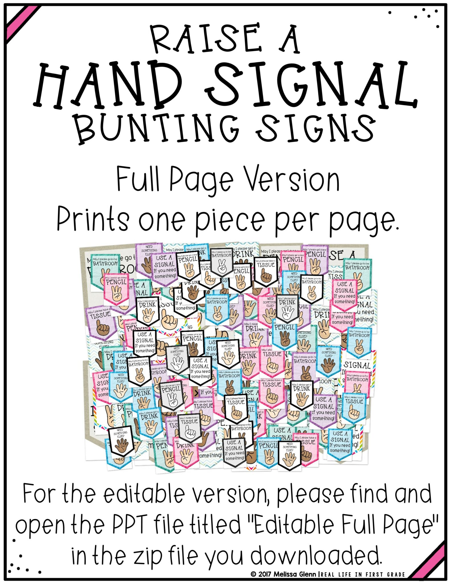 Editable Hand Signal Signs | Made By Teachers
