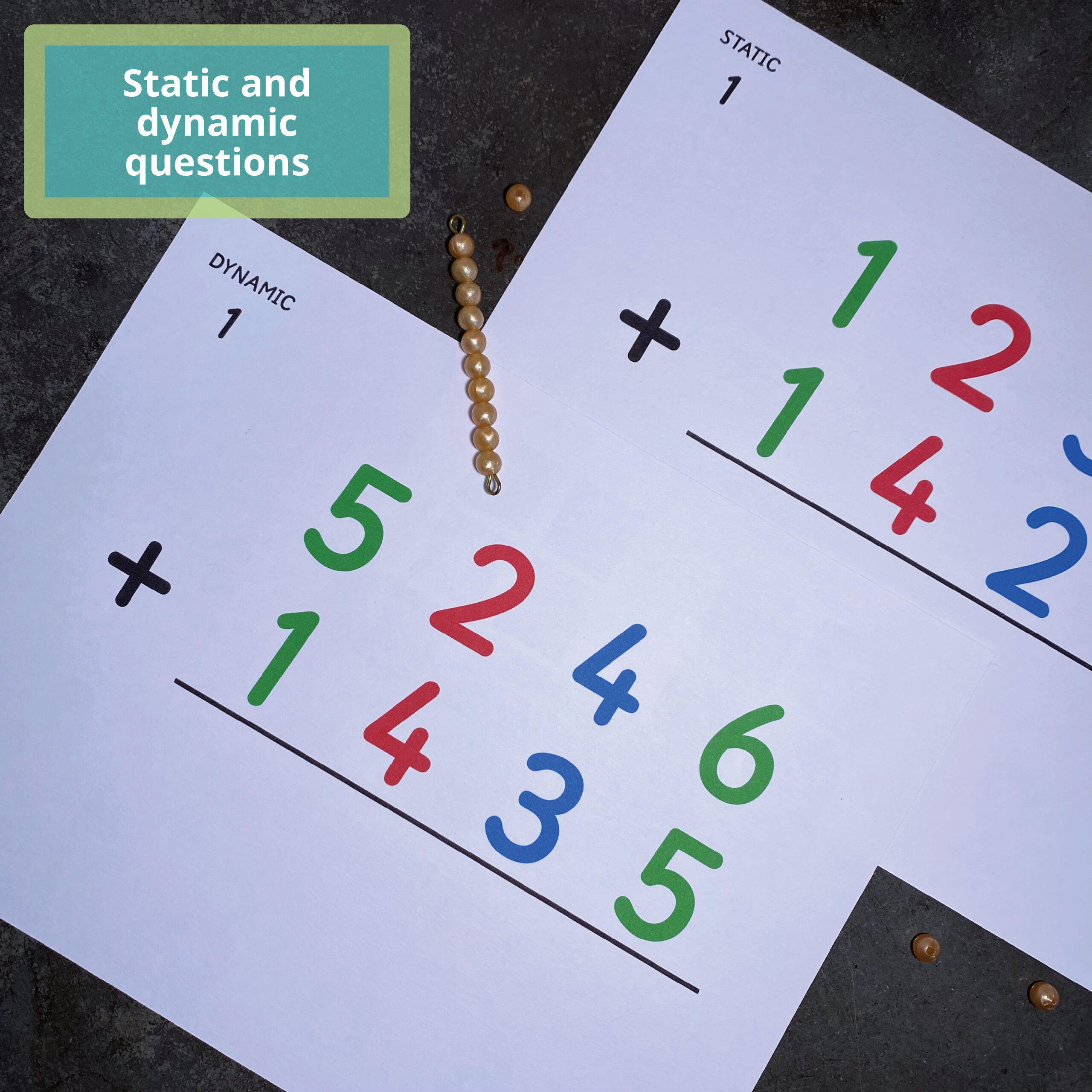 Montessori Math 4-Digit Golden Bead Addition with Large Cards | Made By ...