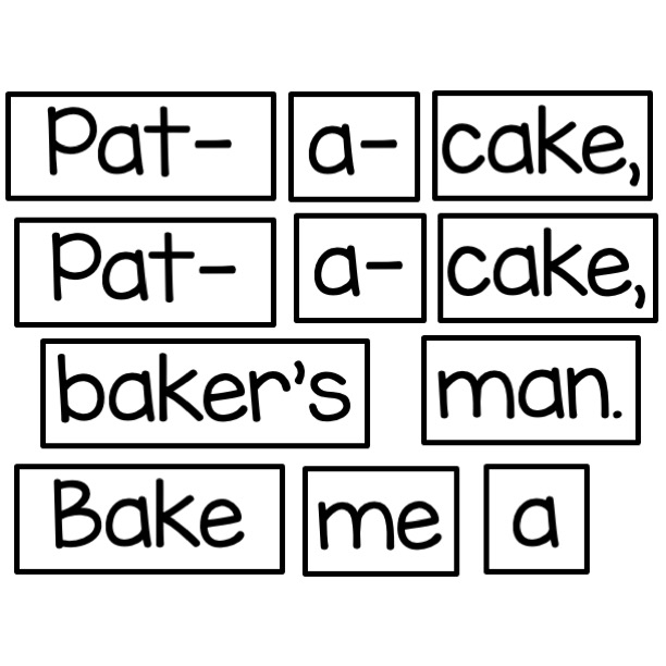 Pocket Chart Poem Pat-a-Cake Nursery Rhyme | Made By Teachers