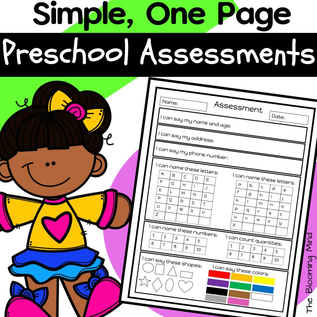 Preschool Assessments | Made By Teachers