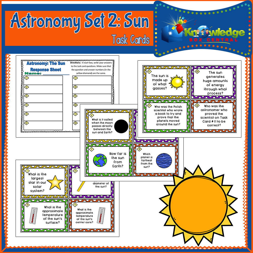 Astronomy Task Cards: Set 2: The Sun | Made By Teachers