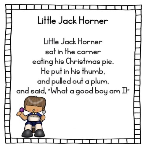 Pocket Chart Poem Little Jack Horner Nursery Rhyme | Made By Teachers