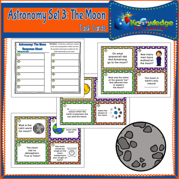 Astronomy Task Cards: Set 3: The Moon | Made By Teachers