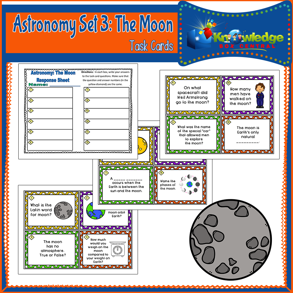 Astronomy Task Cards: Set 3: The Moon | Made By Teachers