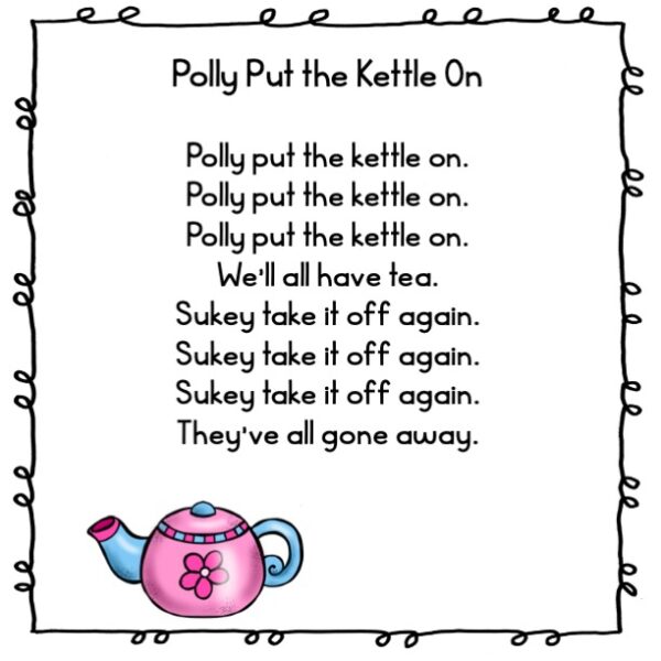 Pocket Chart Poem Polly Put the Kettle On Nursery Rhyme | Made By Teachers