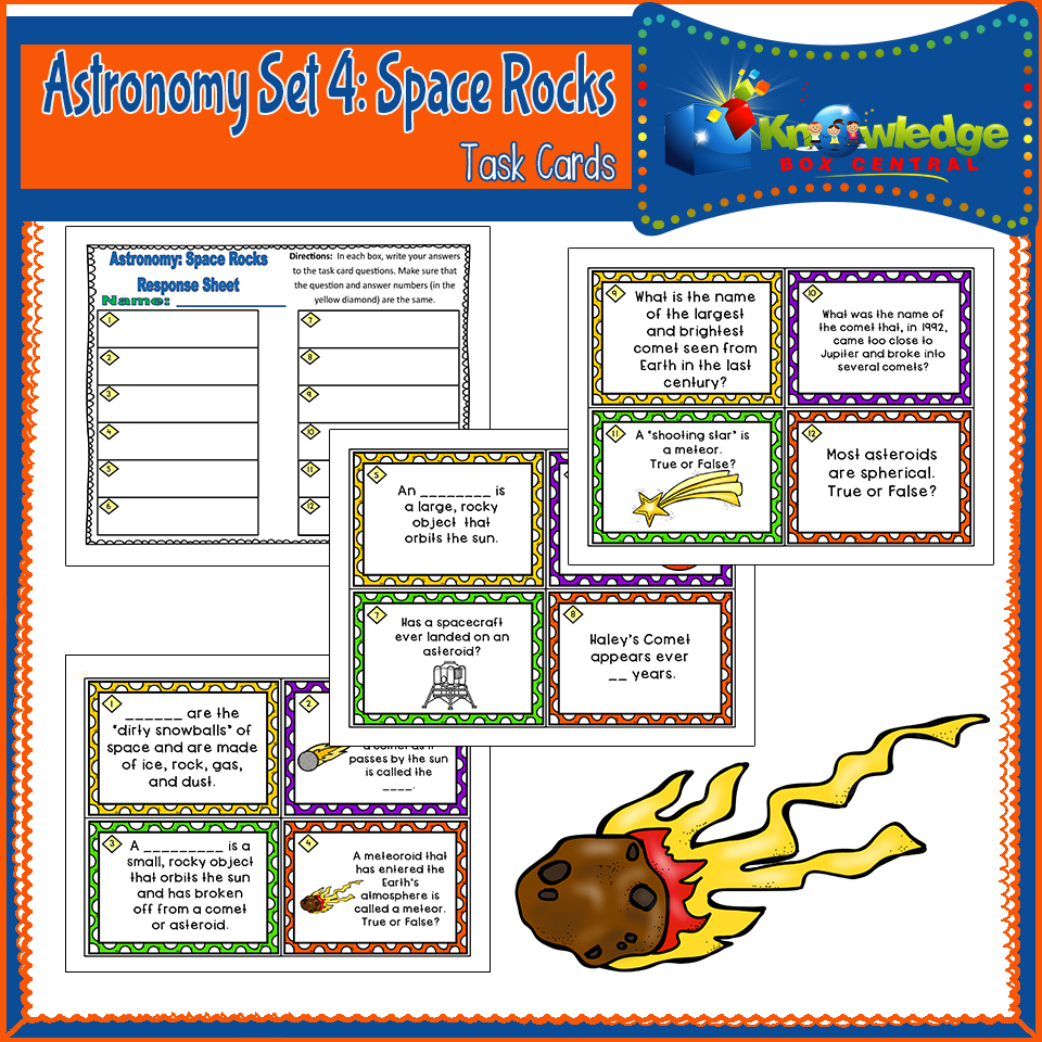 Astronomy Task Cards: Set 4: Space Rocks | Made By Teachers