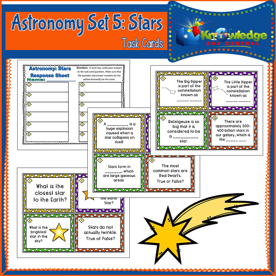 Astronomy Task Cards: Set 5: Stars | Made By Teachers
