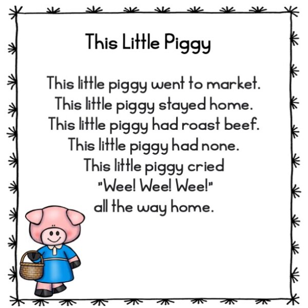 Pocket Chart Poem This Little Piggy Nursery Rhyme | Made By Teachers