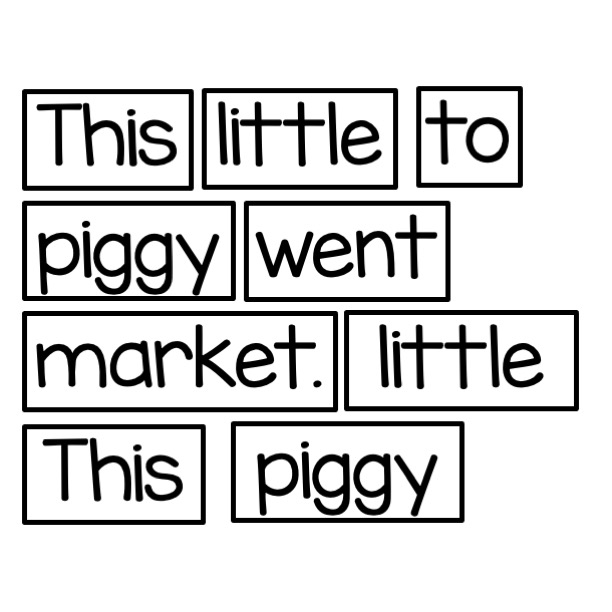 Pocket Chart Poem This Little Piggy Nursery Rhyme | Made By Teachers