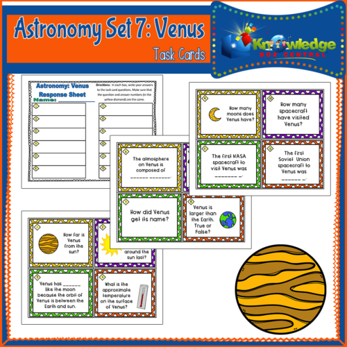 Astronomy Task Cards: Set 7: Venus | Made By Teachers