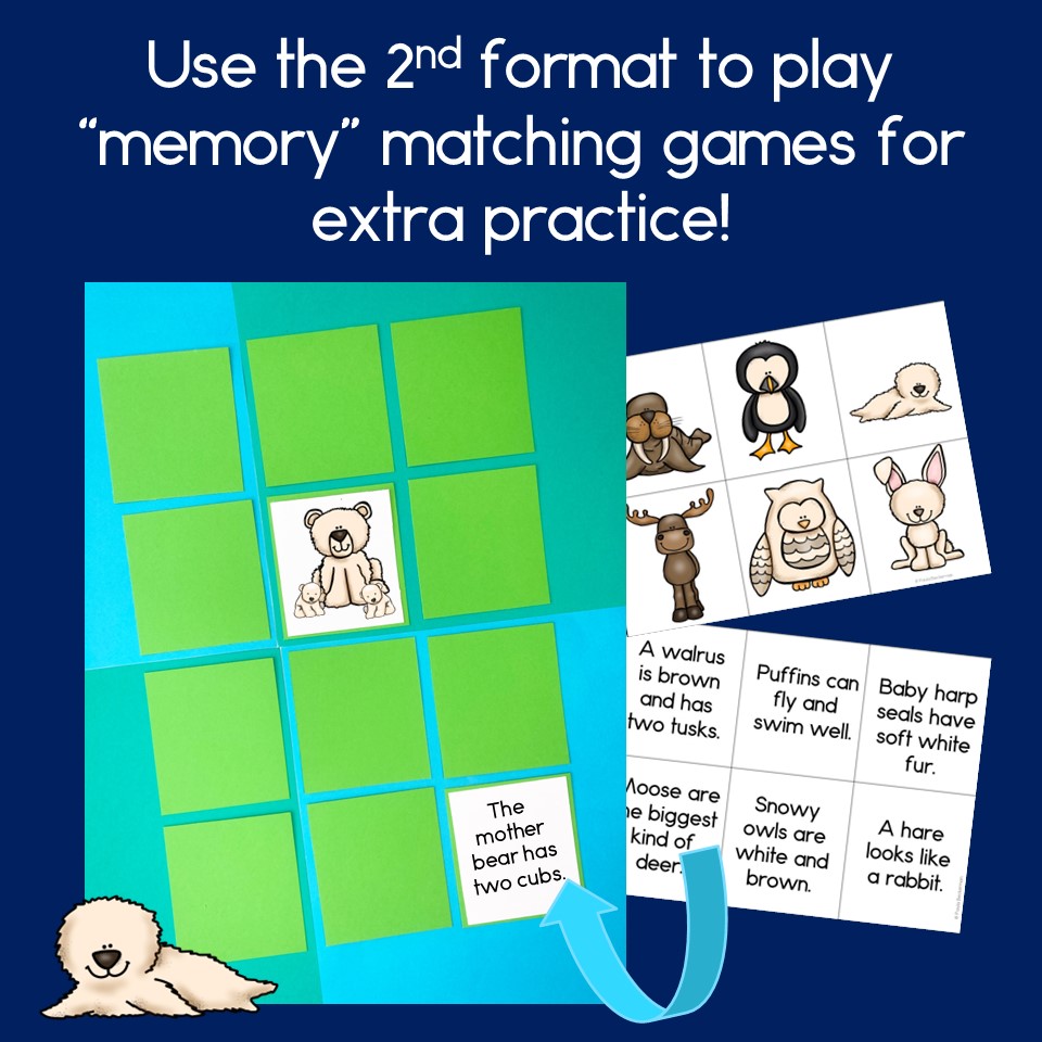 Arctic Polar Animals Sight Word Sentences Reading Comprehension and ...