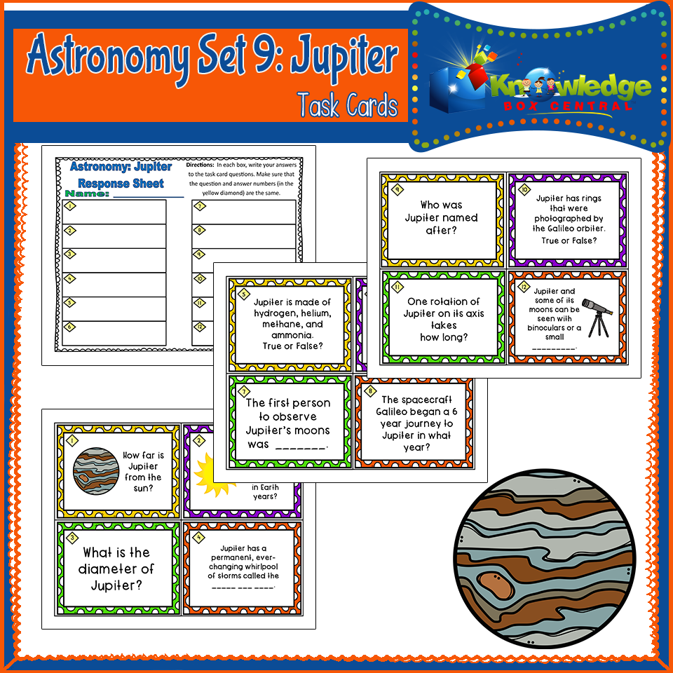 Astronomy Task Cards: Set 9: Jupiter | Made By Teachers