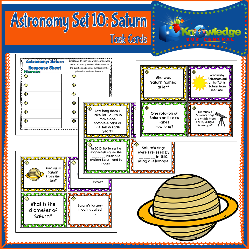 Astronomy Task Cards: Set 10: Saturn | Made By Teachers