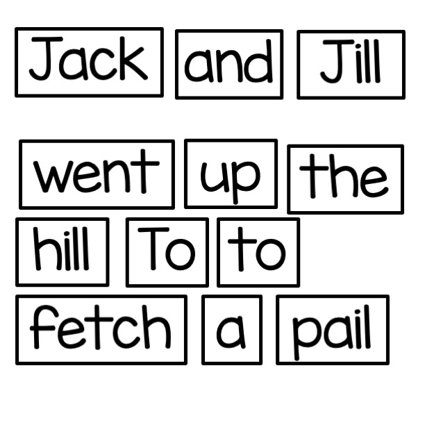 Pocket Chart Poem Jack and Jill Nursery Rhyme | Made By Teachers