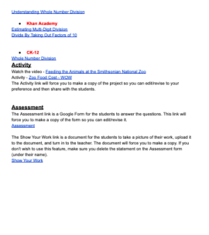 Complete Online Distance Learning 5th Math Division 5.N.1.2 | Made By ...