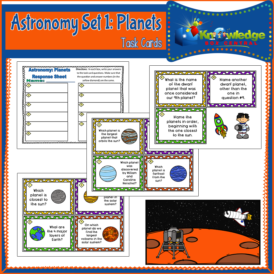 Astronomy Task Cards: Set 1: Planets | Made By Teachers