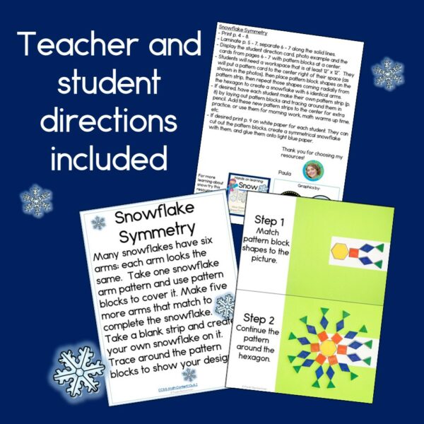 Winter Symmetry | Snowflakes with Pattern Blocks | Made By Teachers