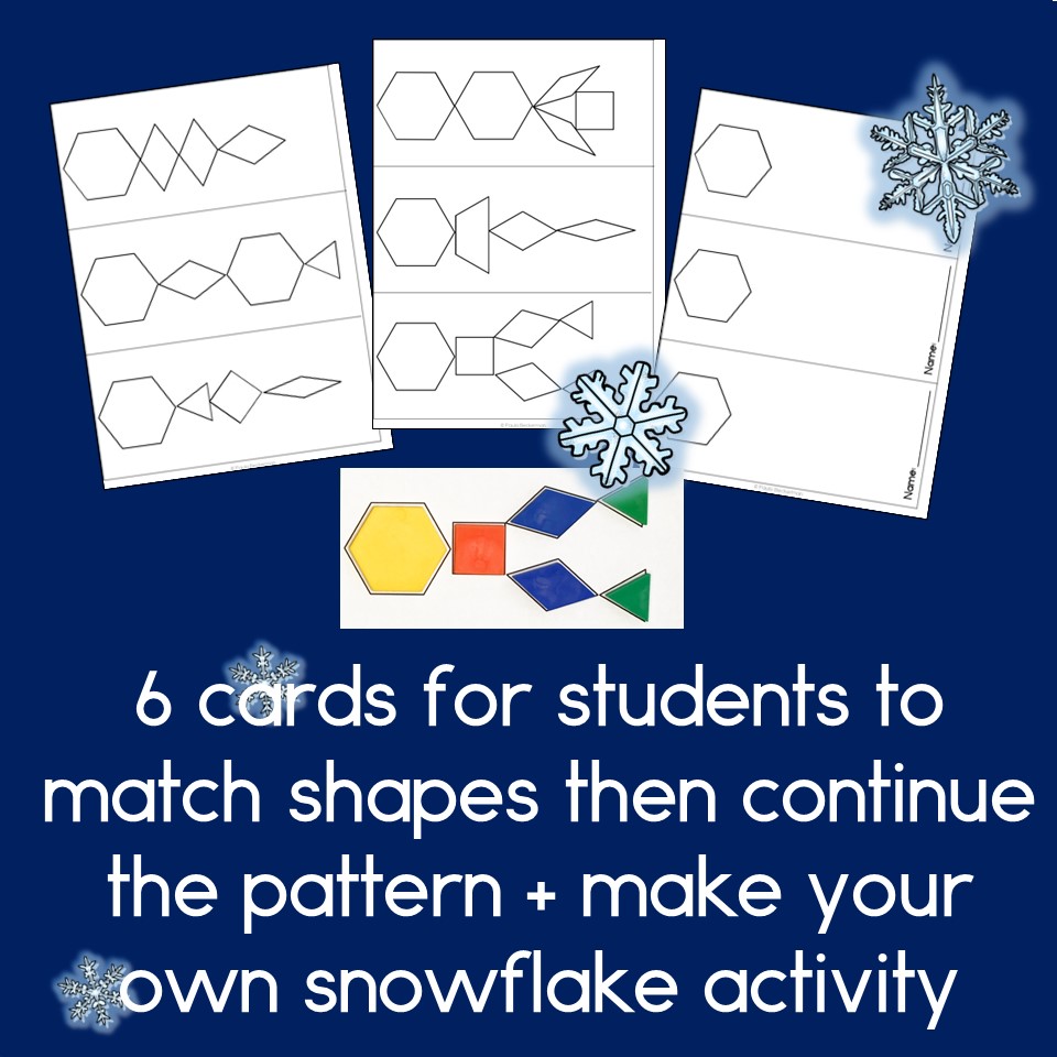 Winter Symmetry | Snowflakes with Pattern Blocks | Made By Teachers