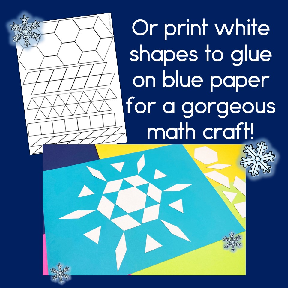 Winter Symmetry | Snowflakes with Pattern Blocks | Made By Teachers