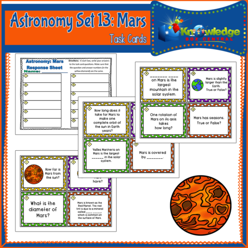 Astronomy Task Cards: Set 13: Mars | Made By Teachers